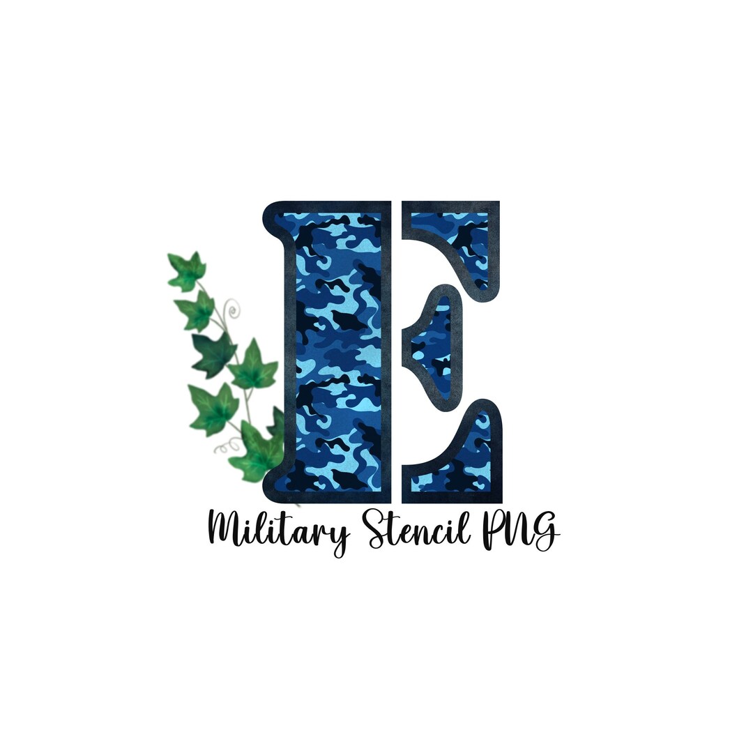 Military Stencil, Alphabet, Font, PNG, Clipart, Sublimation, Camo, Blue ...