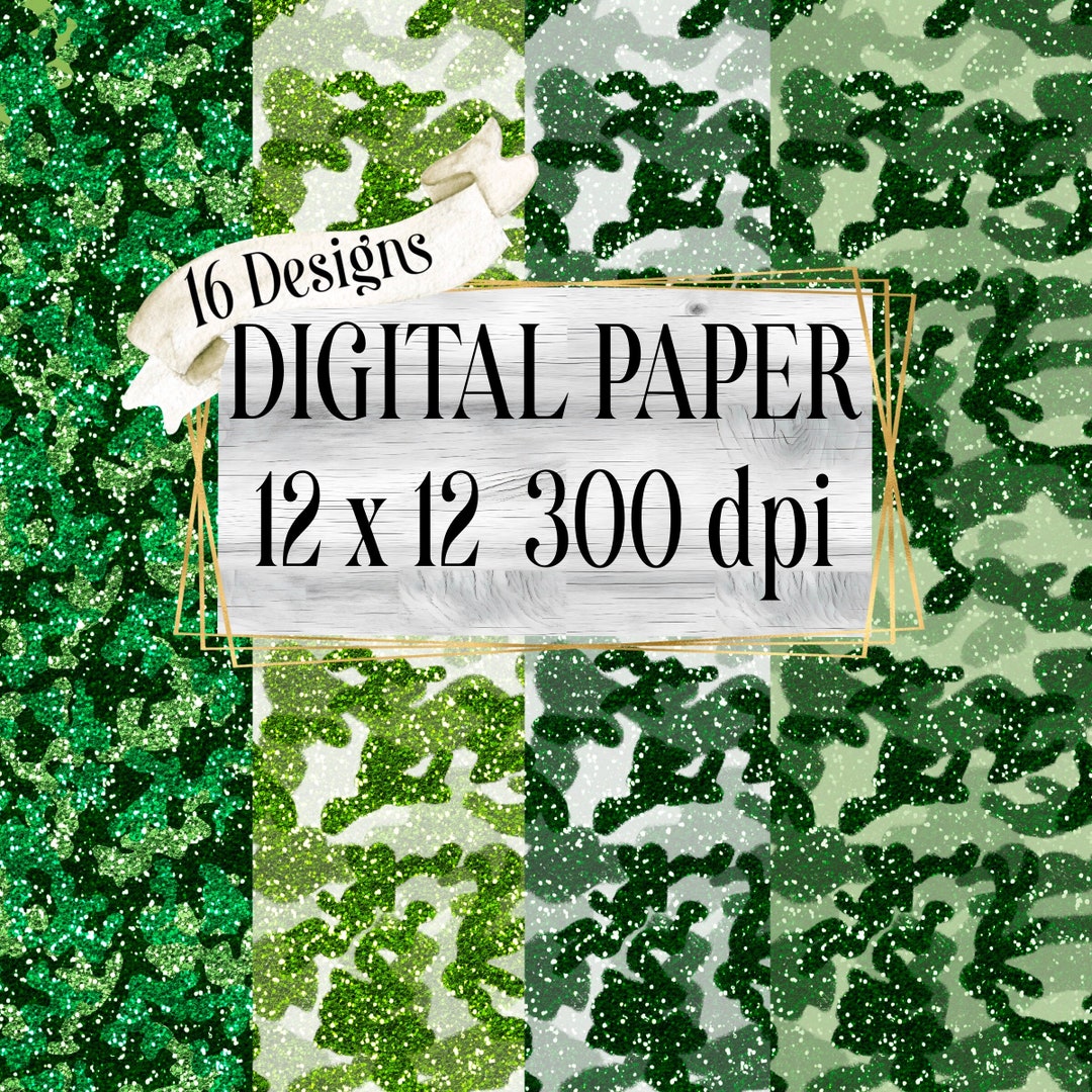 Digital Paper, Camo, Green, Sublimation, PNG, St Patricks Day, Army ...