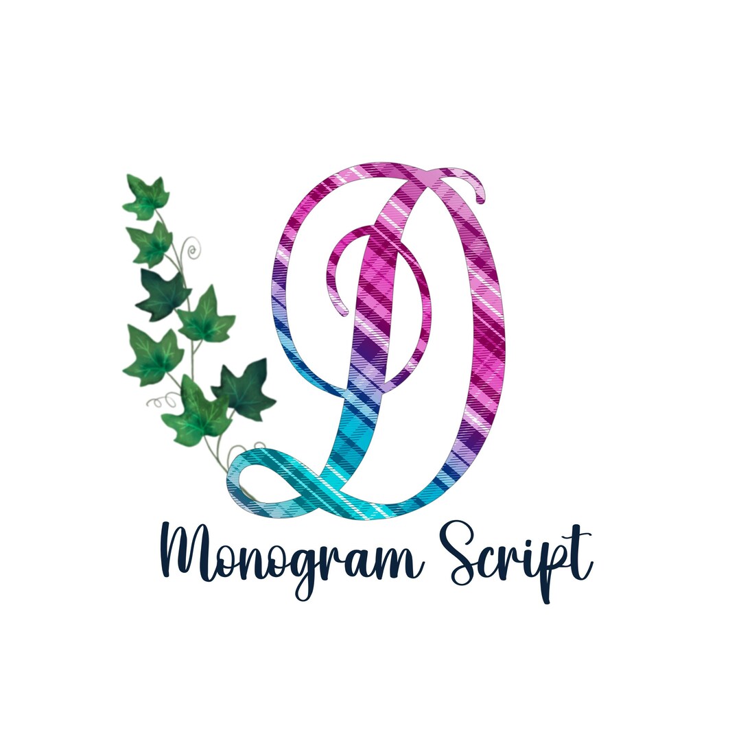 Monogram Letters, Monogram Alphabet, Sublimation, Png, Clipart, Pastel ...