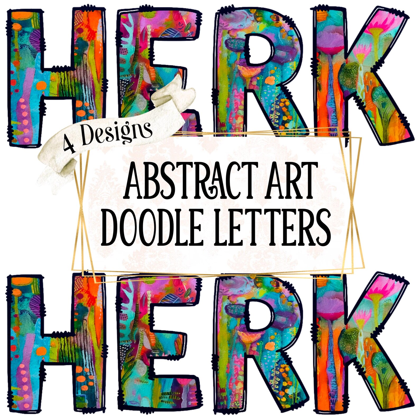 Doodle Letters, Doodle Alphabet, Font, Sublimation, PNG, Clipart ...