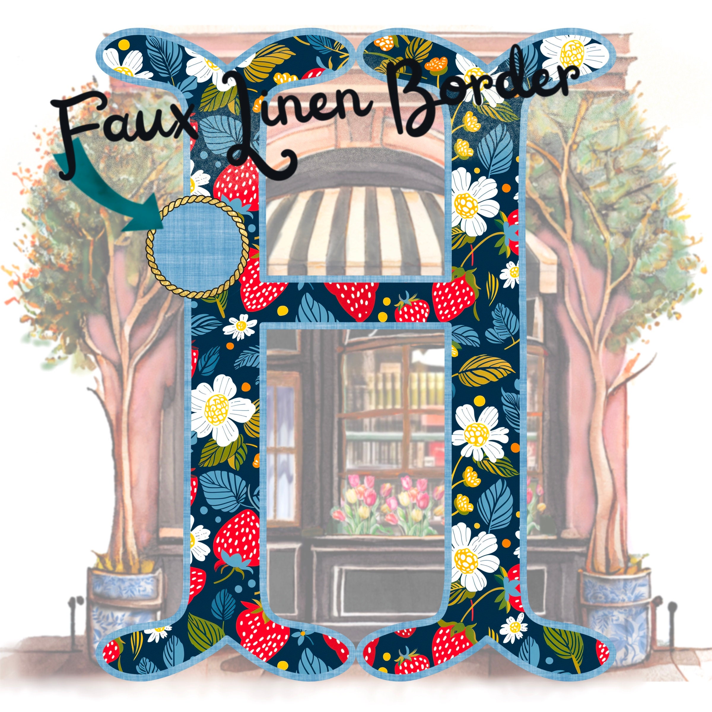 Monogram Letters, Fishtail Font, Alphabet, Initials, PNG, Preppy Stuff ...