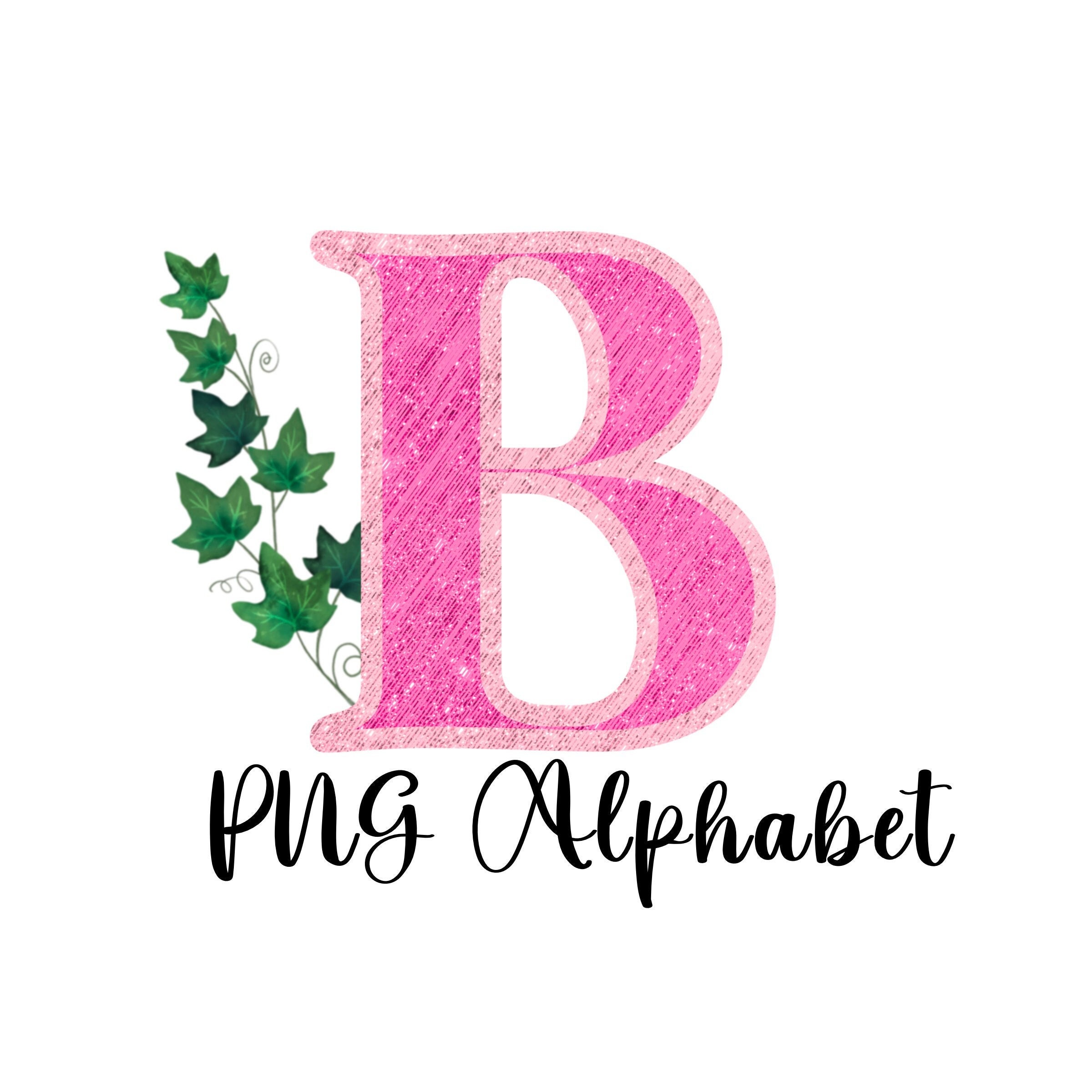 Clipart Letters, Alphabet, Sublimation, PNG, Clipart, Pink, Preppy - Etsy