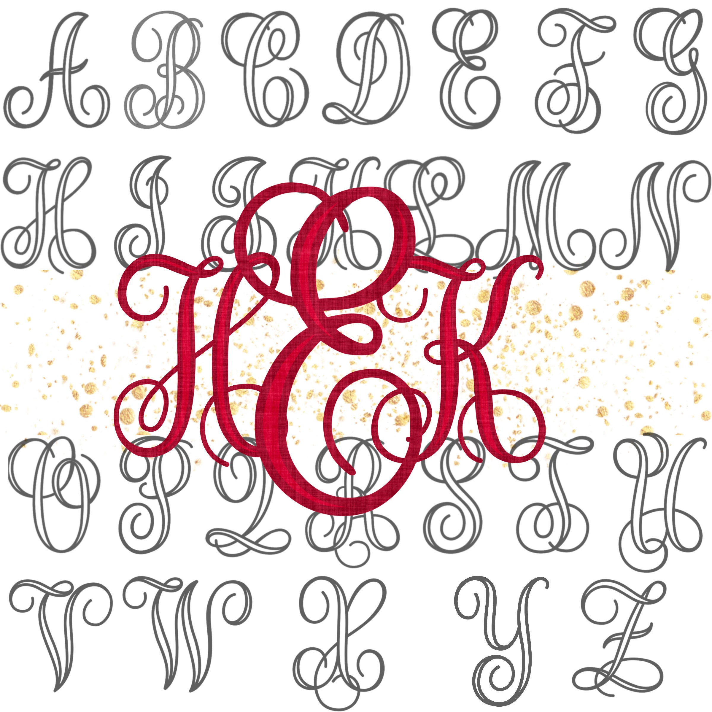 Monogram Letters, Monogram Alphabet, Sublimation, Png, Clipart, Linen ...