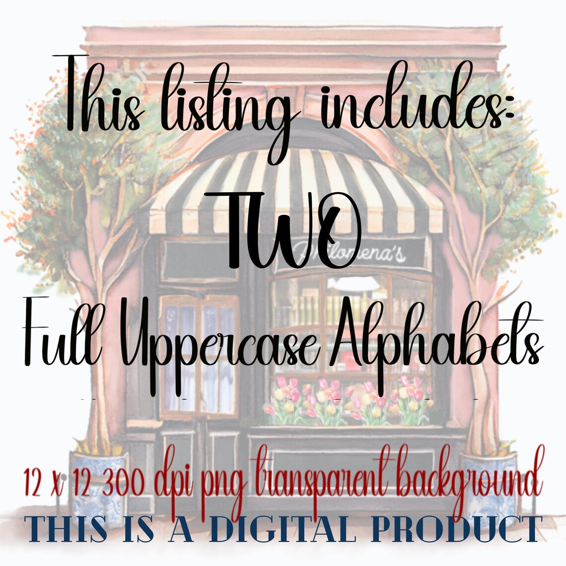 Monogram Letters, Fishtail Font, Alphabet, Initials, PNG, Preppy Stuff ...