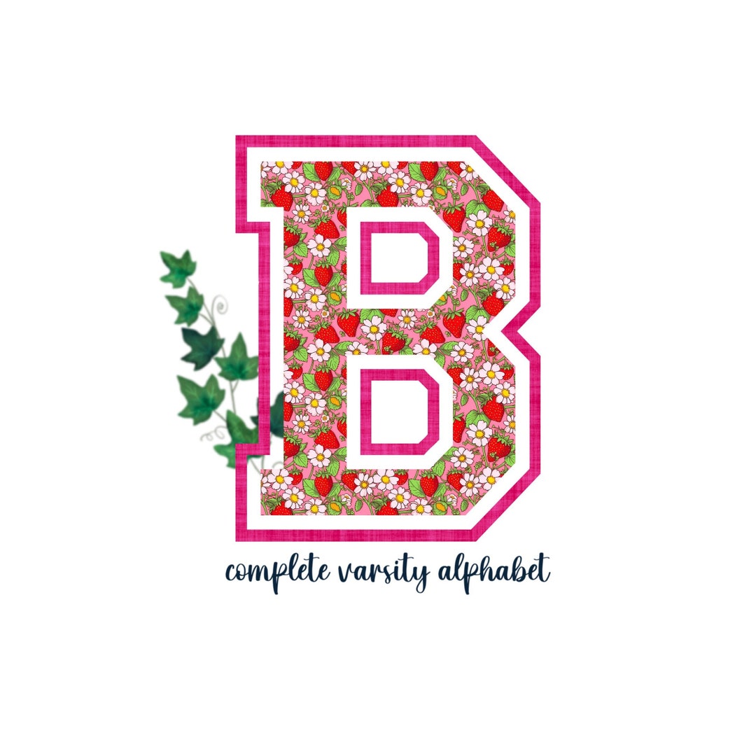 Varsity Font,varsity Letters, Alphabet, PNG, Sublimation, Clipart ...