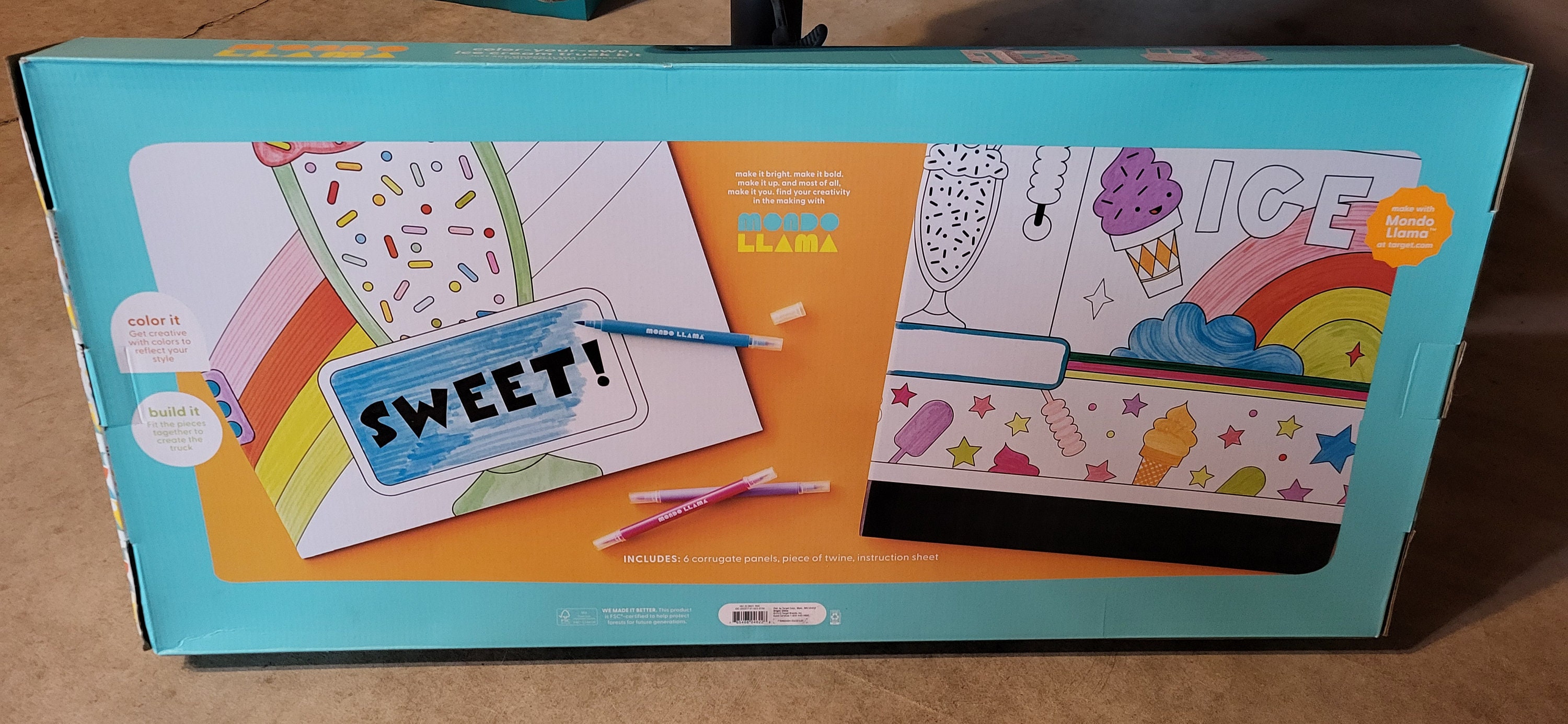 Color Your Own Ice Cream Truck Cardboard Playhouse - Etsy