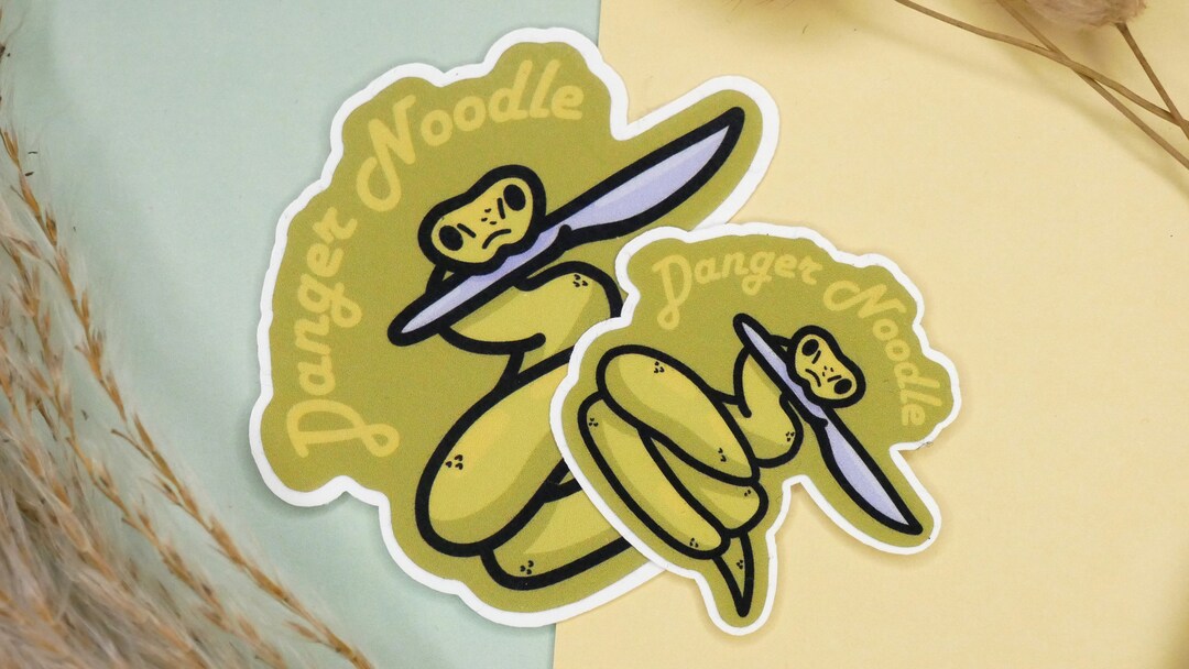 Danger Noodle Sticker | Vinyl Snake Sticker - Etsy