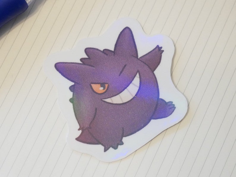 Gengar Stickers Vinly Stickers Fanmade - Etsy