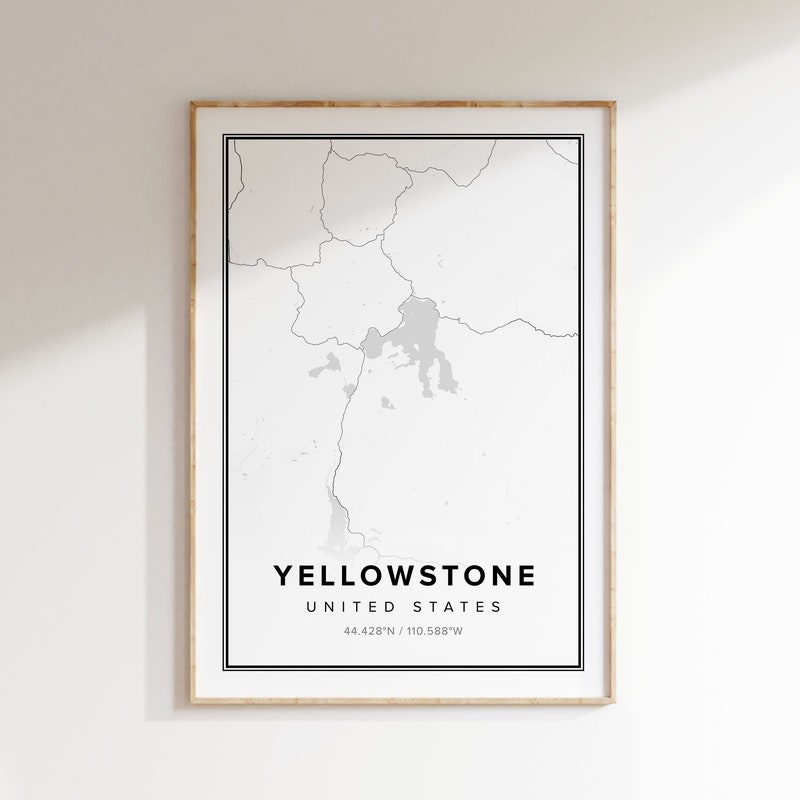 Yellowstone Map Posters - Etsy