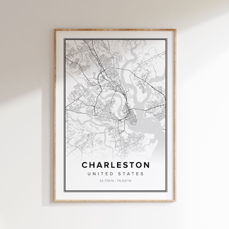 Charleston Map - Etsy