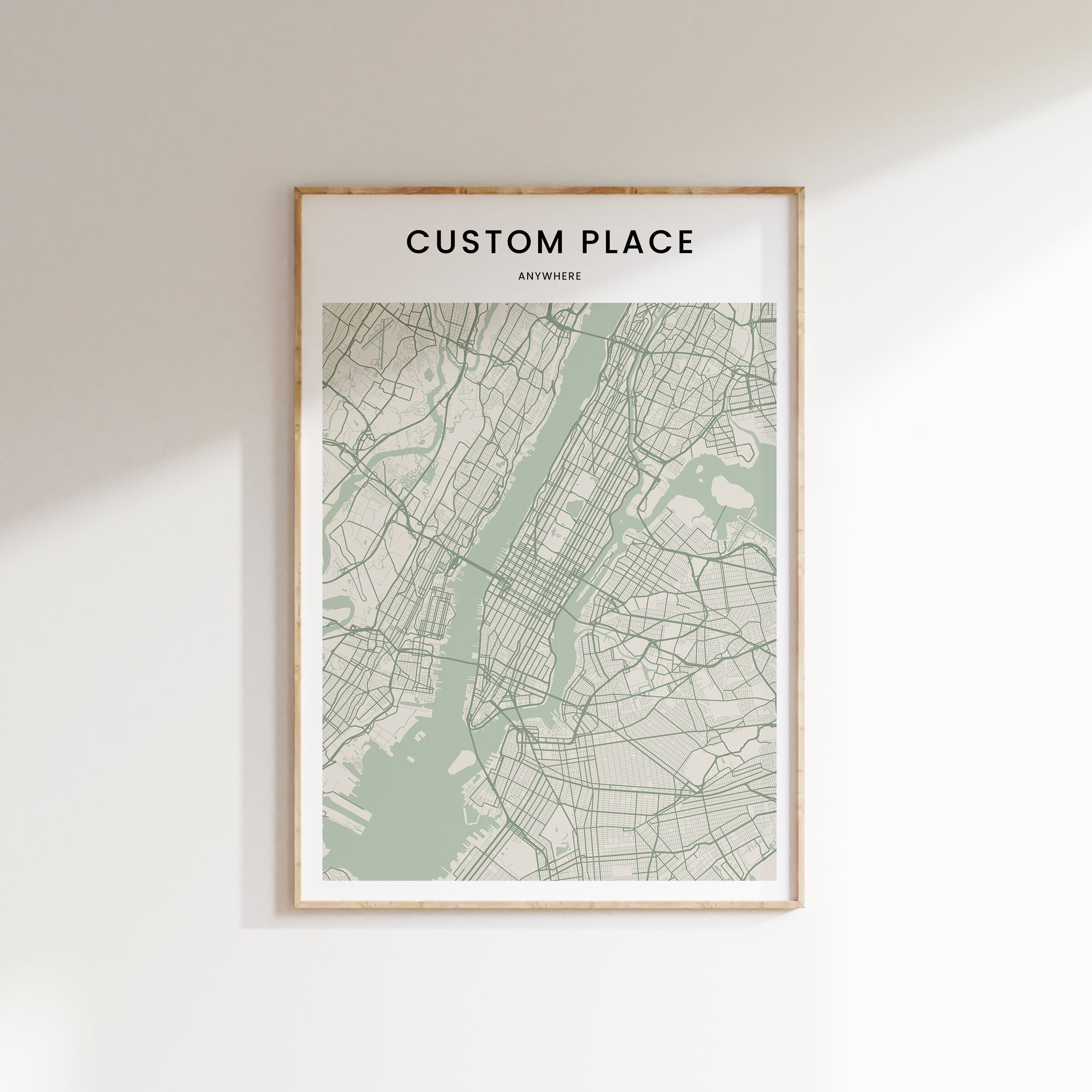 Custom City Map, Printable Minimal Map, Map Download, Minimalist Map ...