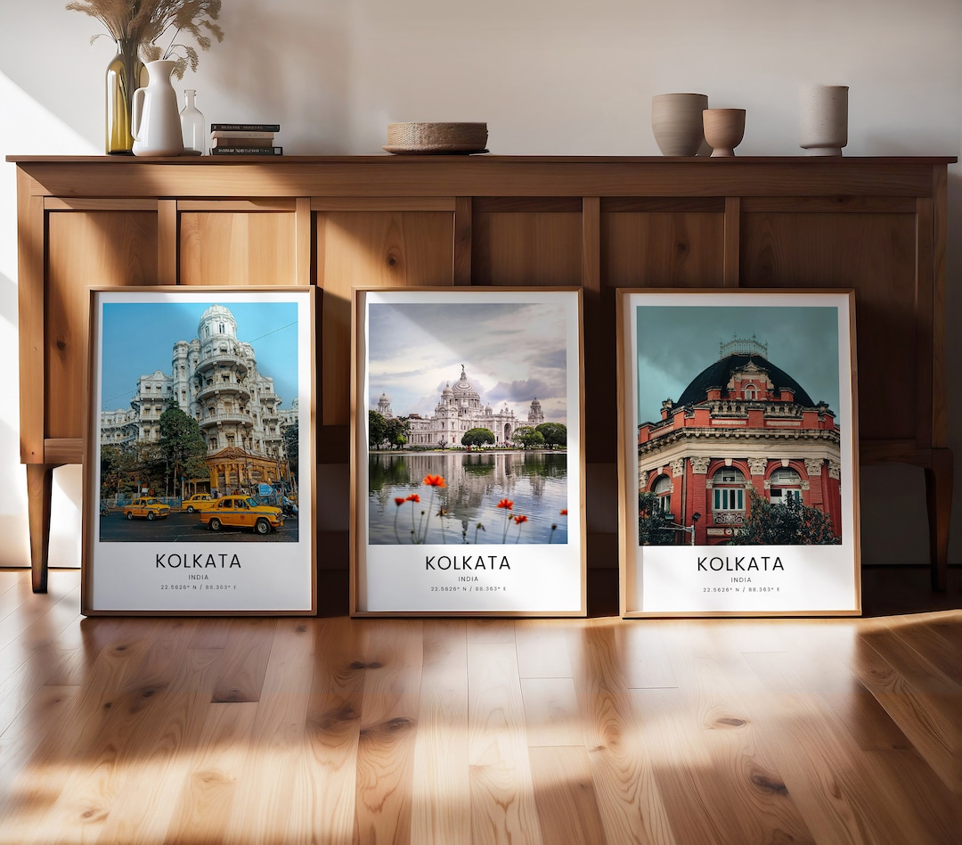 Kolkata Set of 3, Kolkata Gallery, Real Photo, Kolkata Print ...
