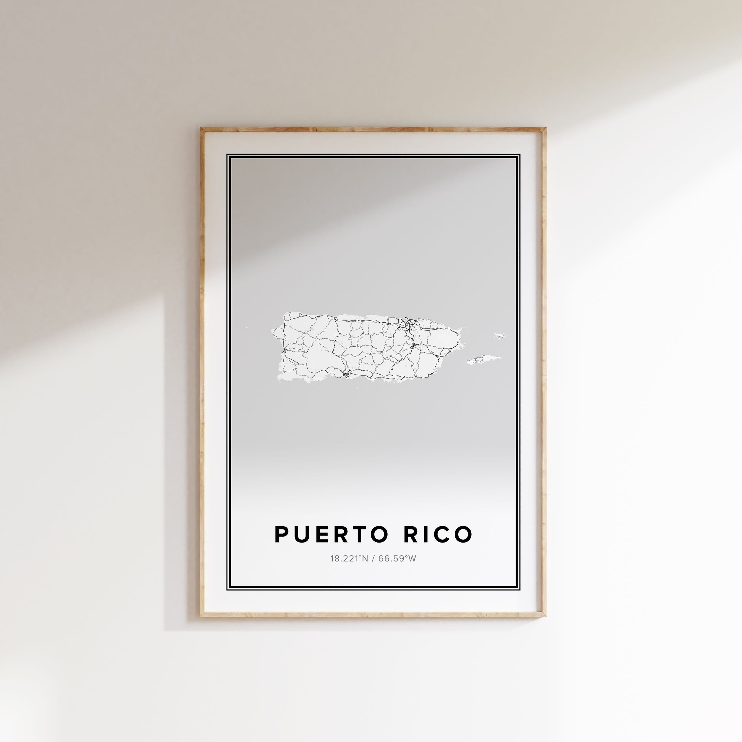 Puerto Rico Gallery Set of 4, Black and White Digital Print, Photo ...