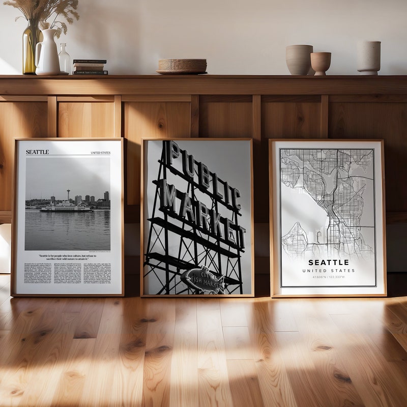 Seattle Poster - Etsy