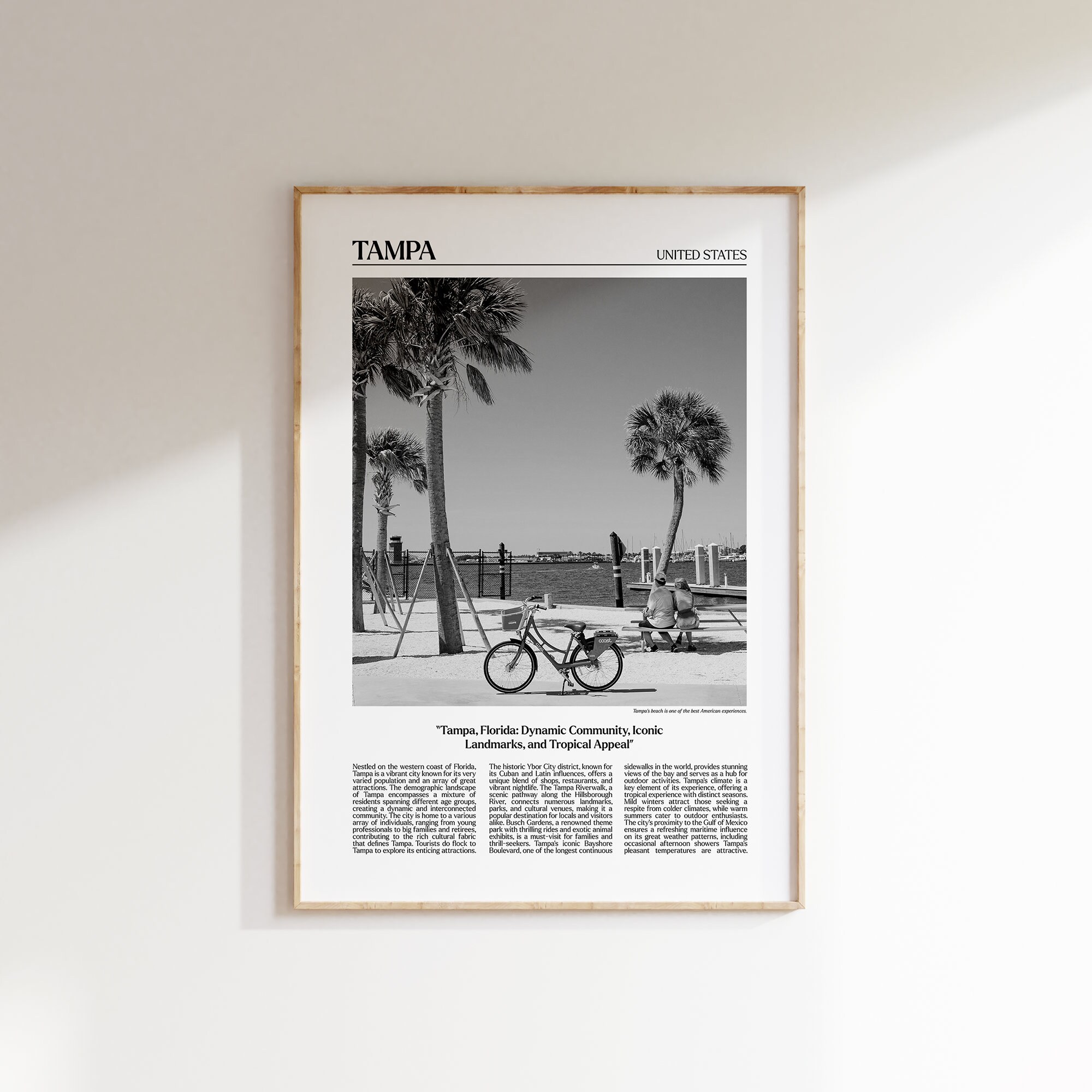 Travel Poster Set of 2 Prints, Tampa Art, Tampa Poster, Tampa Print ...