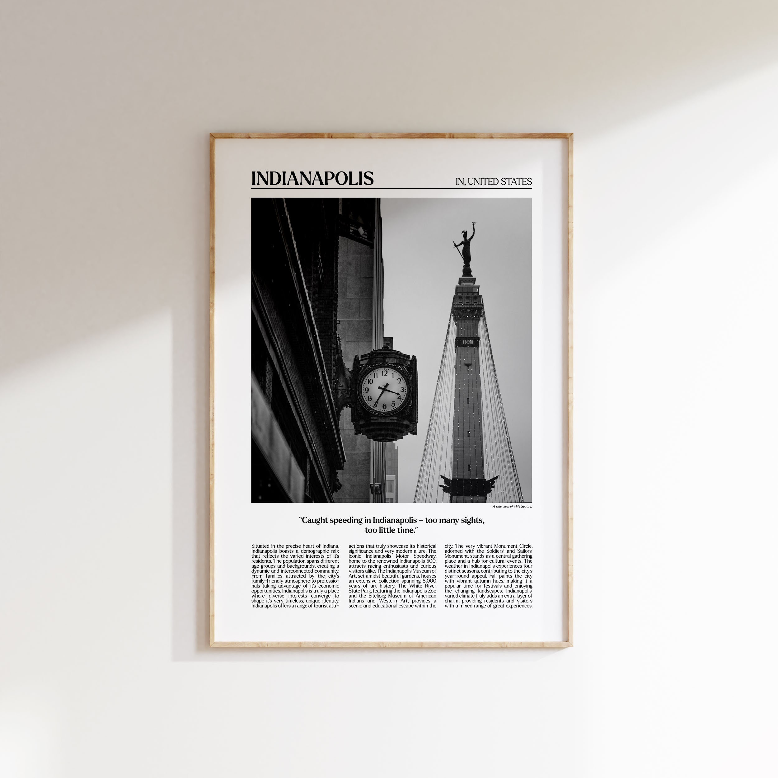 Indianapolis Art Print, Set of 3, Indianapolis Gallery Wall Art ...