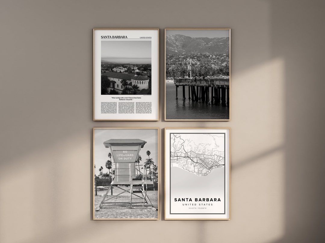 Santa Barbara Photo Gallery Set of 4 (digital Print) - Etsy