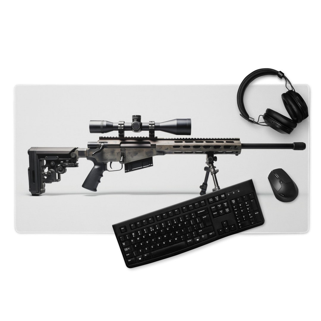 Sniper Rifle Desk Mat Gaming Mouse Pad - Etsy