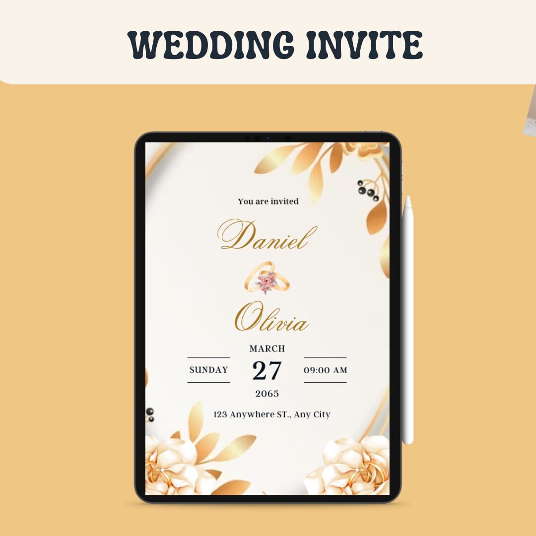 Wedding Invitation Template | Personalized Wedding Invites | Custom ...