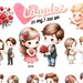 Couples and Clipart Elements for Valentine Day Theme part 2 - Etsy