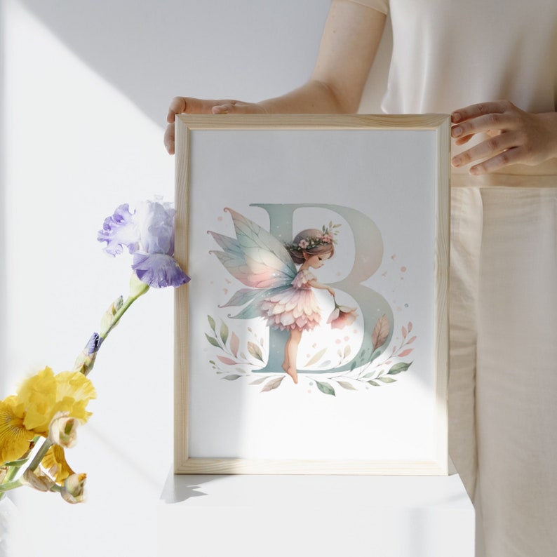 Alphabet A to Z With Fairy, Watercolor Clipart, Cute Watercolor for ...