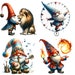 14 PNG, 300 DPI, Gnomes in the Circus, Watercolor Clipart, Cute ...