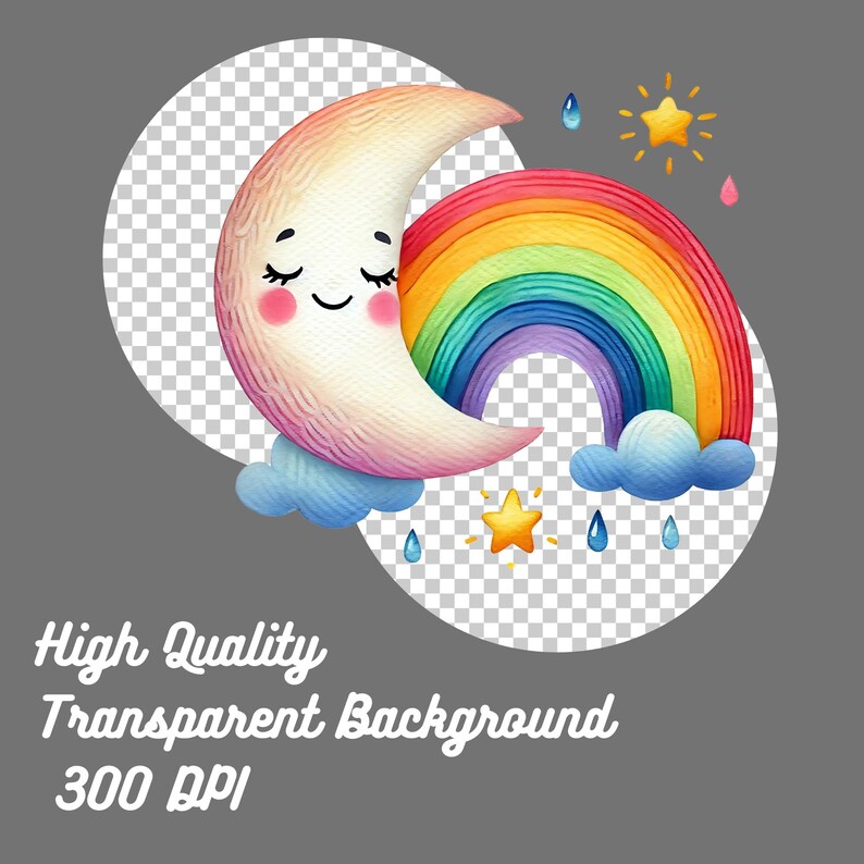 25 PNG, 300 DPI, Rainbow, Watercolor Clipart, Commercial Use - Etsy