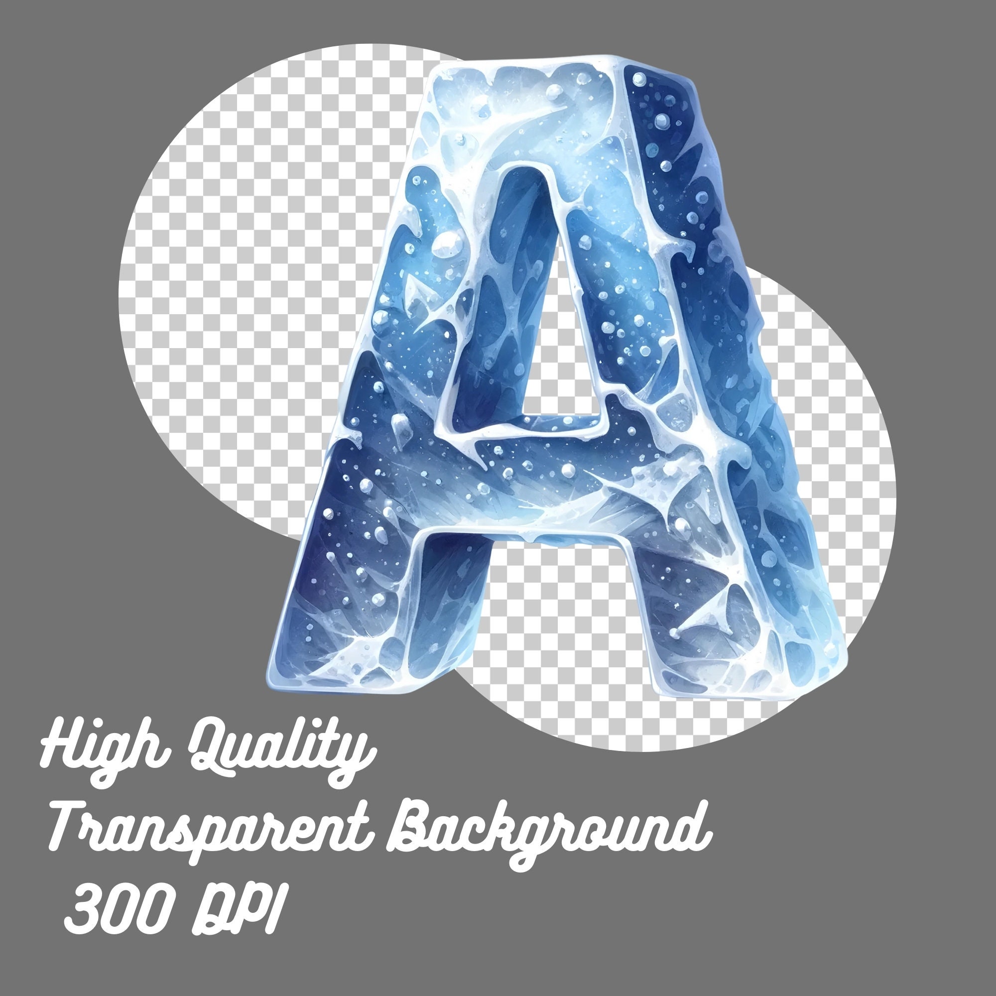 Ice Alphabet A to Z, Watercolor Clipart, Commercial Use - Etsy