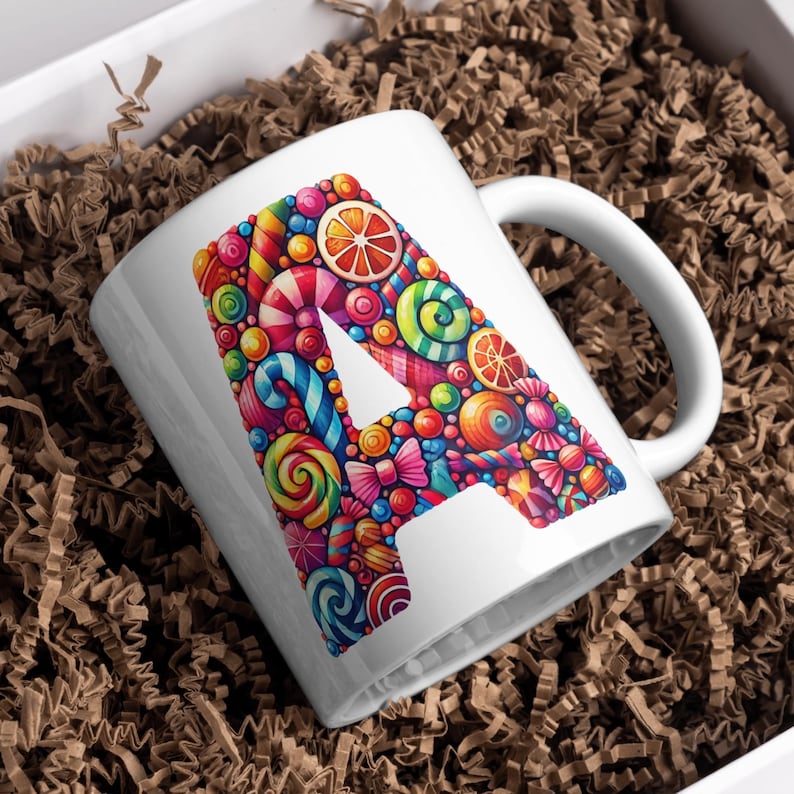 Candy Alphabet Clipart: Watercolor Letters A-Z (PNG, Commercial Use) - Etsy