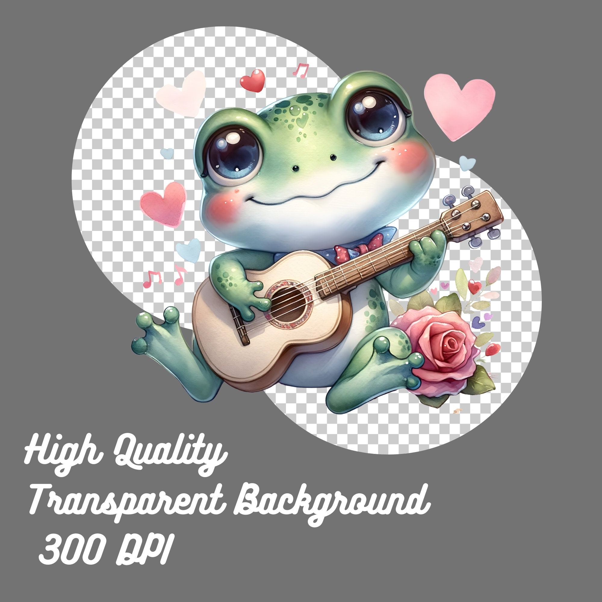 Frogs in Valentine Clipart Theme, Watercolor Clipart, Cute Watercolor ...
