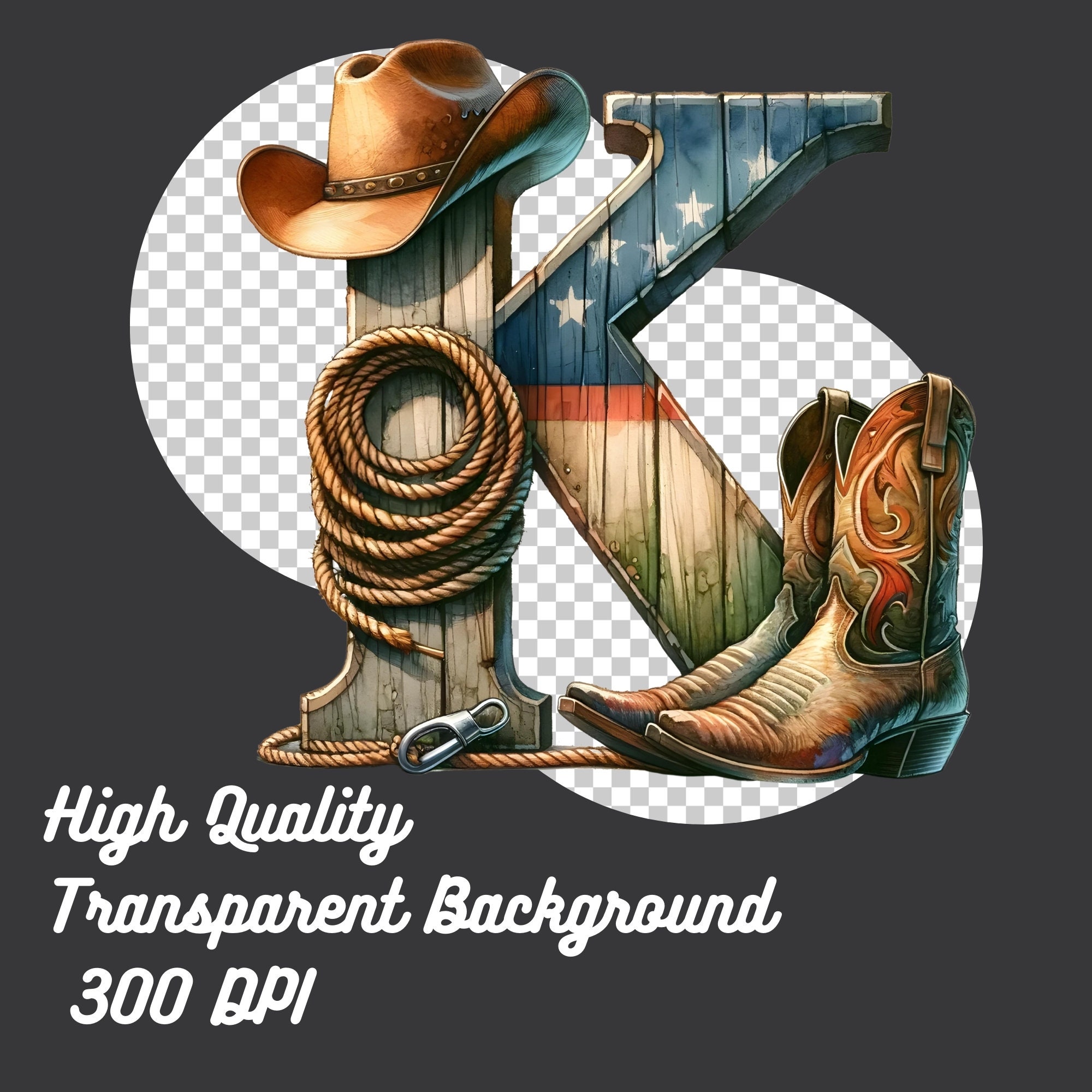 Alphabet A to Z in Cowboy Theme, Watercolor Clipart, Commercial Use - Etsy