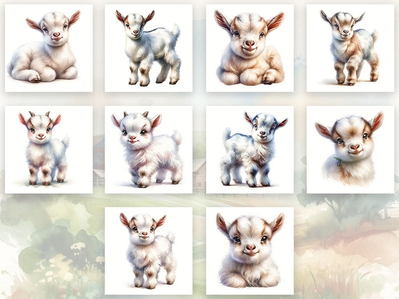 Playful Baby Goat PNG Collection - Set of 10 Adorable Kid Goat Images ...