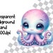 Baby Octopus Digital Clipart - 10 PNG Files for Instant Download ...