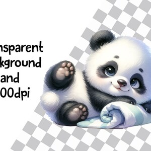 Adorable Baby Panda Collection - 10 PNG Digital Files, Instant Download ...