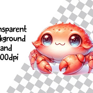Adorable Baby Crab Collection - 10 PNG Digital Files, Instant Download ...