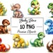 Adorable Baby Dino PNG Collection - Set of 10 Cute Dinosaur Images for ...