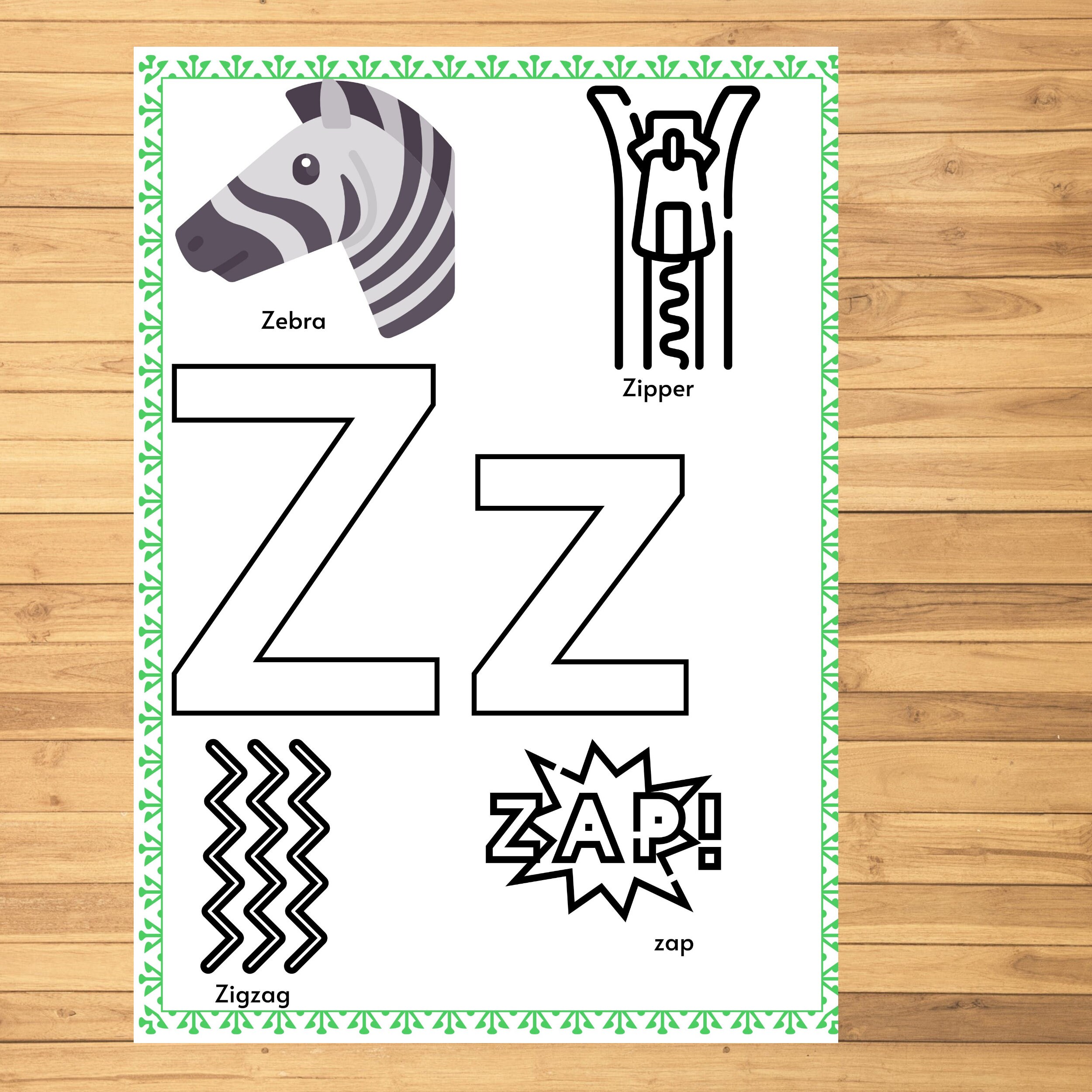 A to Z Printable Alphabet, Coloring - Etsy