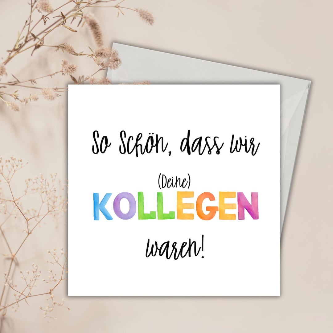 Personalisierbare Karte zum Ruhestand, Kollegen, Rente, Abschied ...