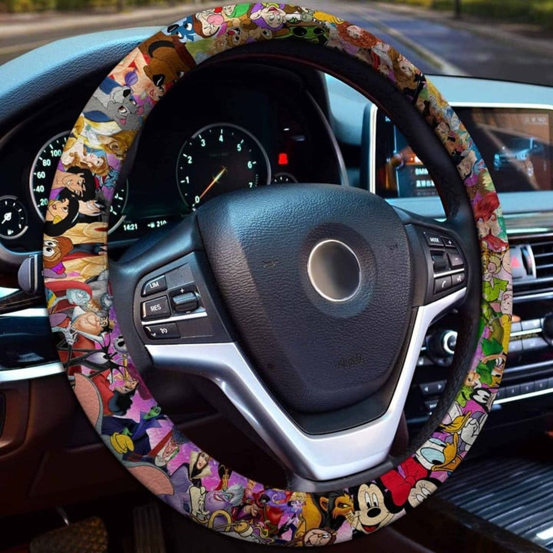 Disney Characters Steering Wheel Cover, Steering Wheel Cover With Grip ...