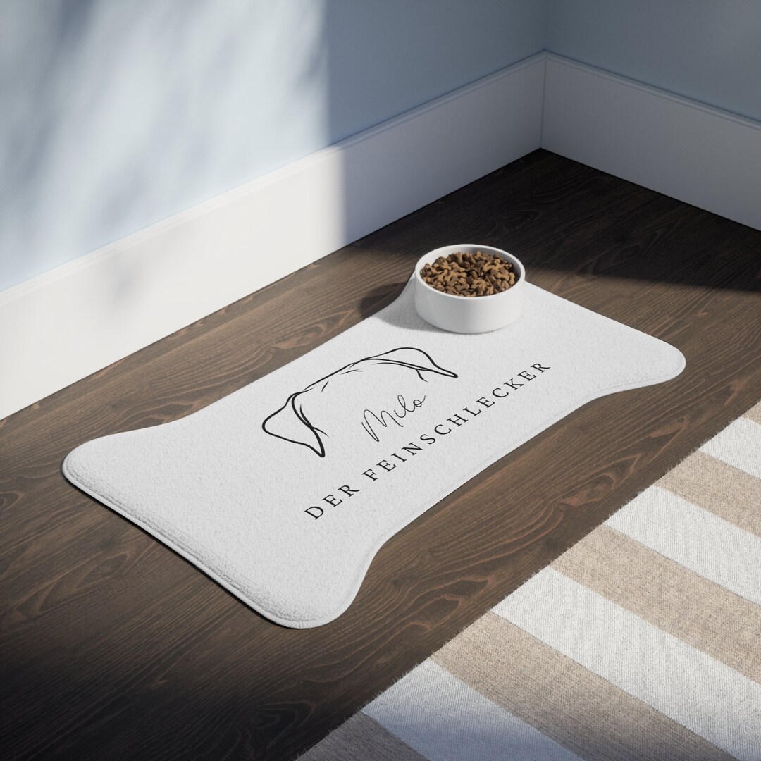 Personalized Dog Bowl Mat, Dog Mat, Pet Mat, Feeding Station Dog ...