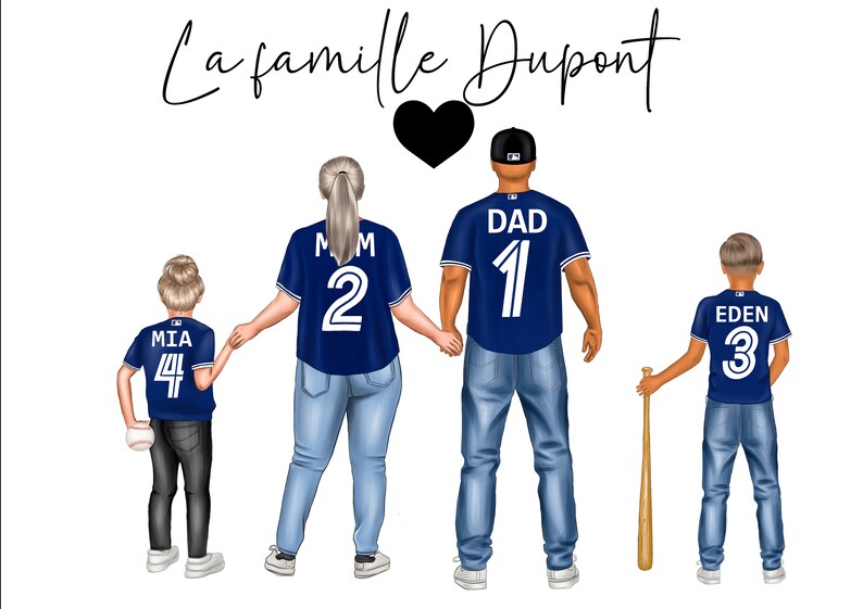 Personalized Baseball Family Posters - Etsy