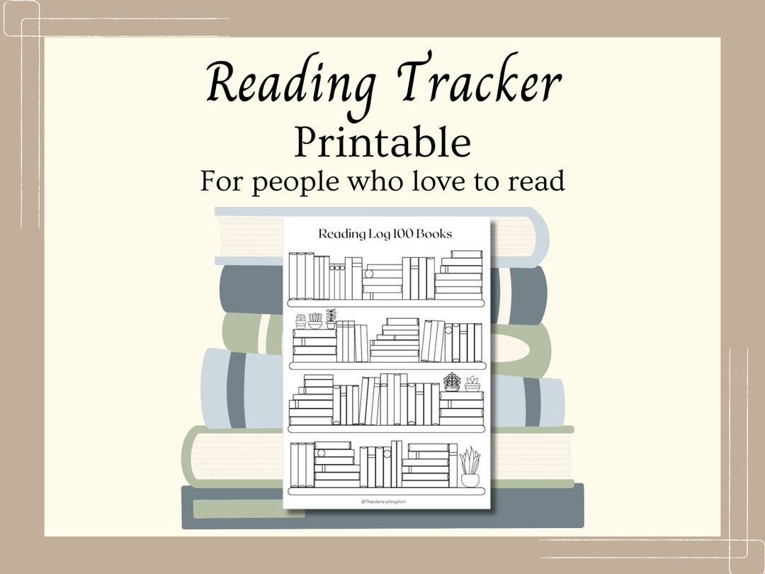 TWO Printable Reading Trackers, 100 Books Reading Log and 52 Books ...