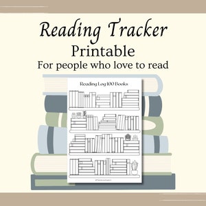 TWO Printable Reading Trackers, 100 Books Reading Log and 52 Books ...