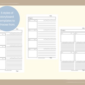 Printable Storyboard Template for Filmmakers and Screenplay Writers - Etsy