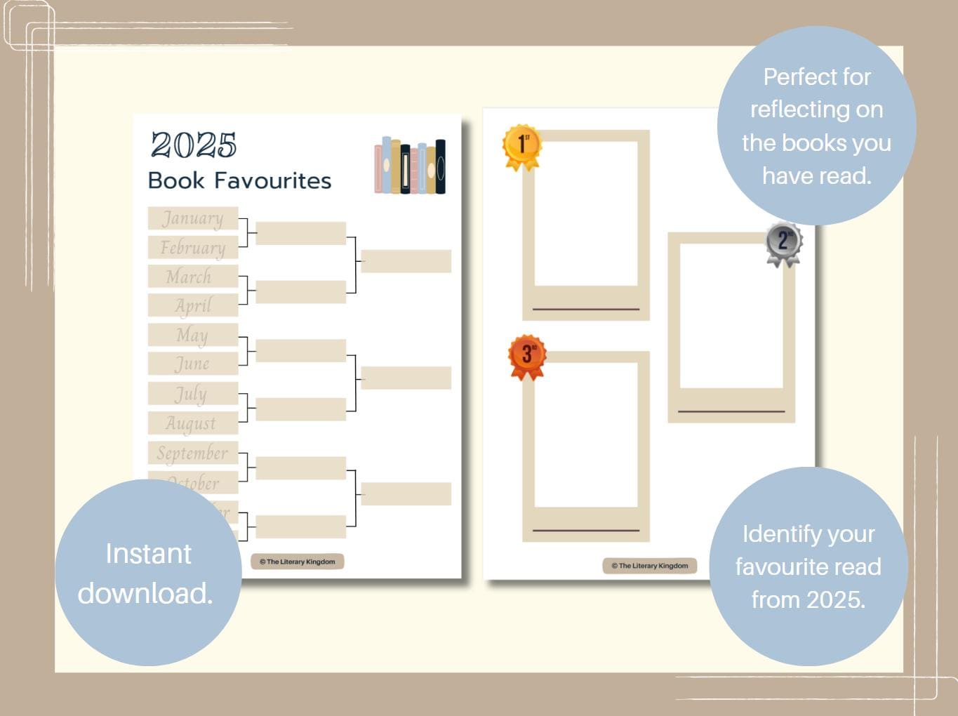 Printable 2024 Book Ranking Template, Track Your Favourite Reads - Etsy