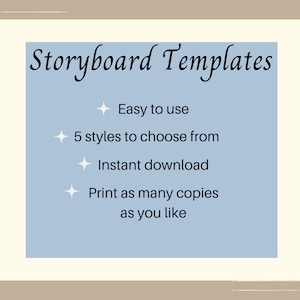 Printable Storyboard Template for Filmmakers and Screenplay Writers - Etsy