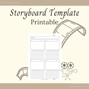 Printable Storyboard Template for Filmmakers and Screenplay Writers - Etsy