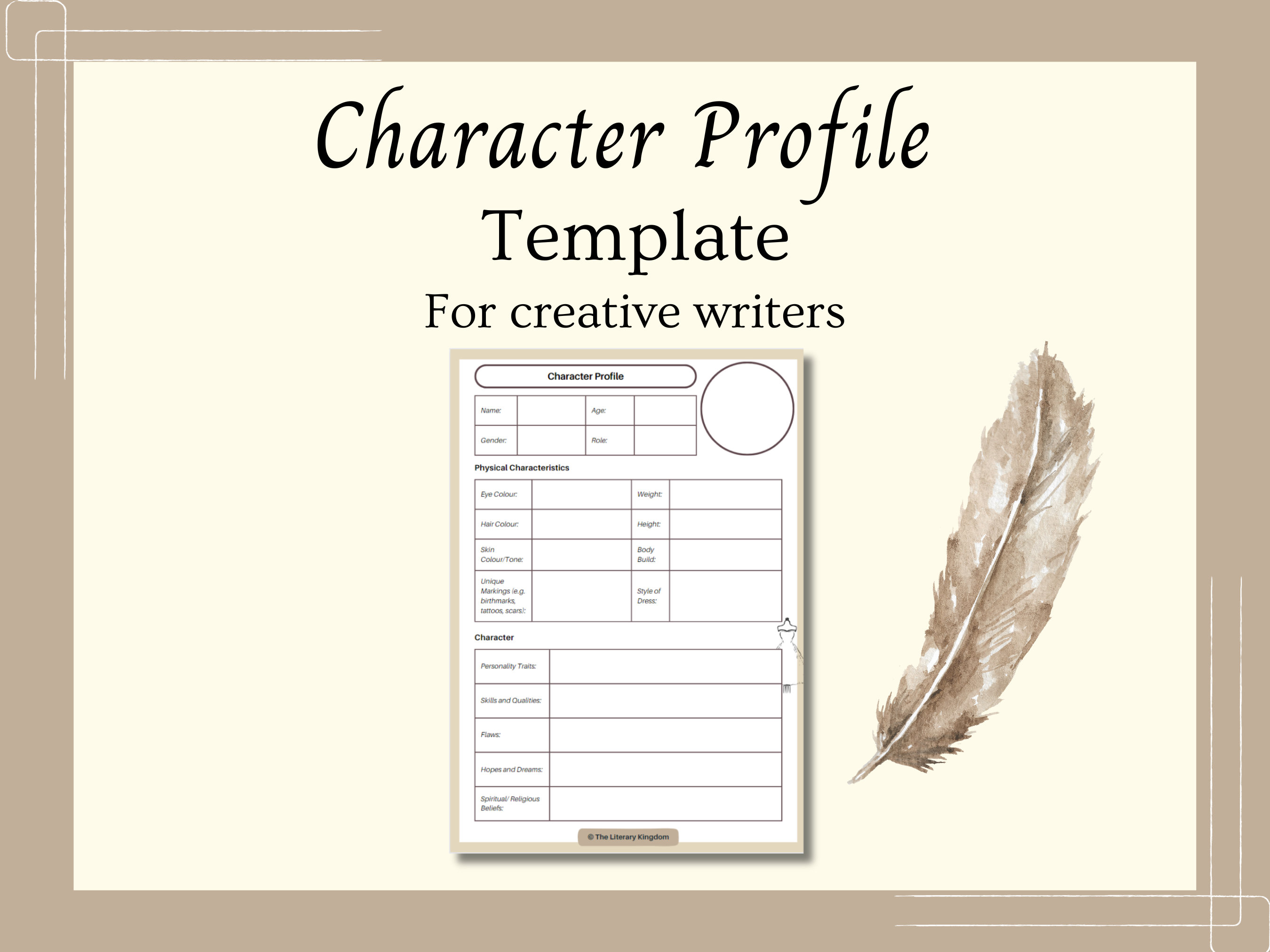 Character Profile Worksheets, Templates for Writers - Etsy Australia