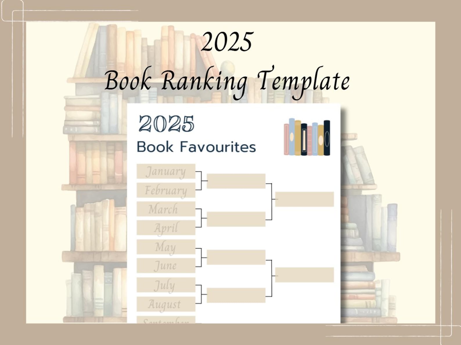 Printable 2024 Book Ranking Template, Track Your Favourite Reads - Etsy