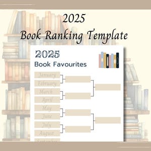 Printable 2024 Book Ranking Template, Track Your Favourite Reads - Etsy
